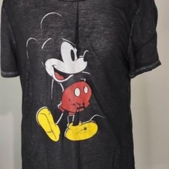 Disney | Tops | Large Disney Mickey Mouse Blouse Sheer Like Thin Super ...